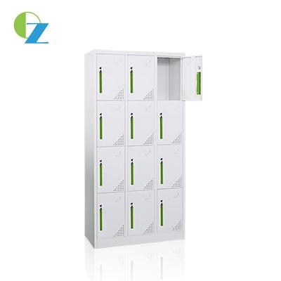Cold Rolling Steel Office Lockers / Metal Locker Cupboard 12 Door ...