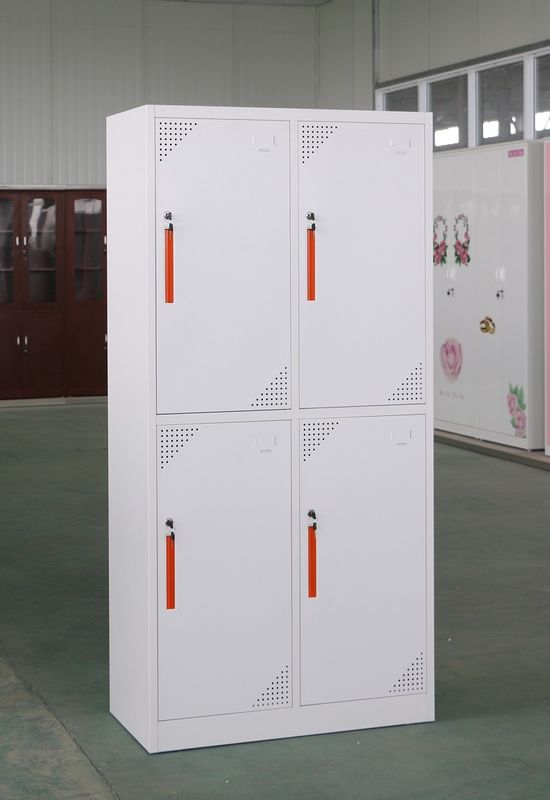 Cold Rolling Steel Office 4 Door Metal Lockers Powder Coating For ...