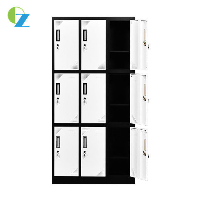 Staff Work Clothes Steel Office Lockers Box Storage School 9 Door Steel ...