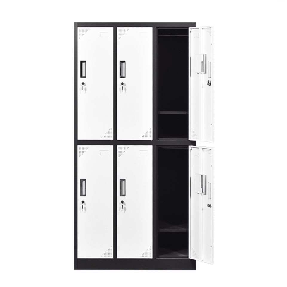 Customizable Lateral Steel Metal Locker Cupboard 6 Door D450mm