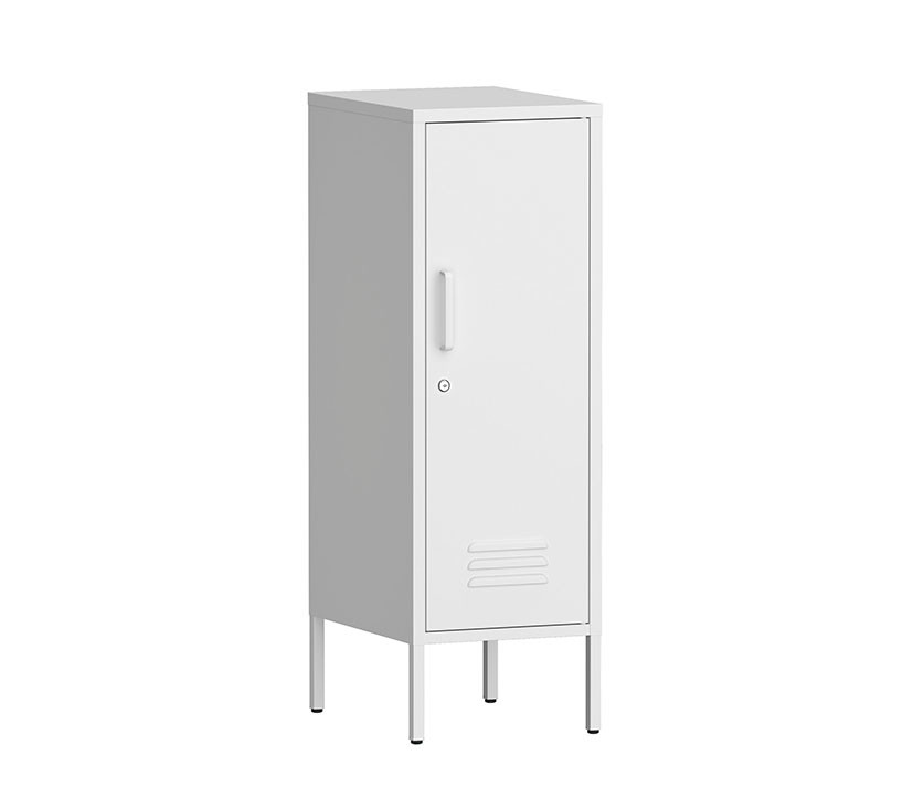 Single Door Storage Cabinet With 2 Adjustable Shelf KD Structure