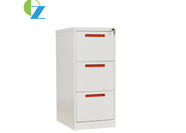 Commercial Use Vertical Filing Cabinet 3 Drawers 1330mm Height Fully Open