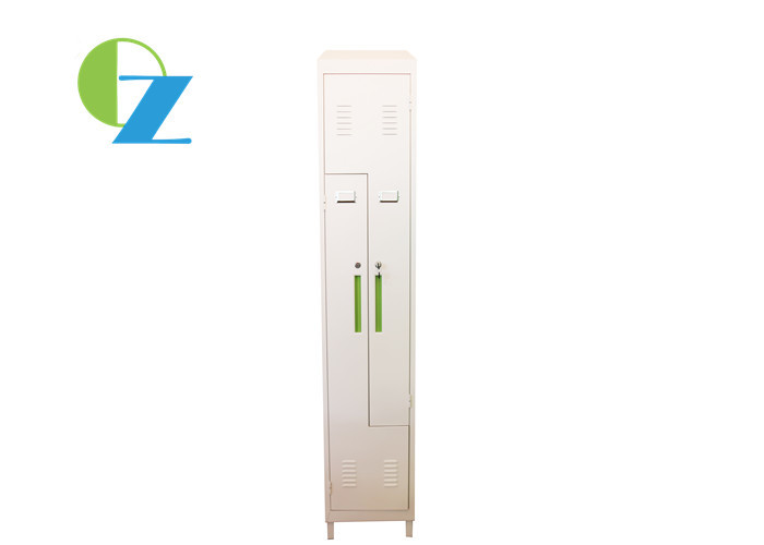Z Shape Vertical Steel Office Lockers , Metal Locker Style Wardrobes ...