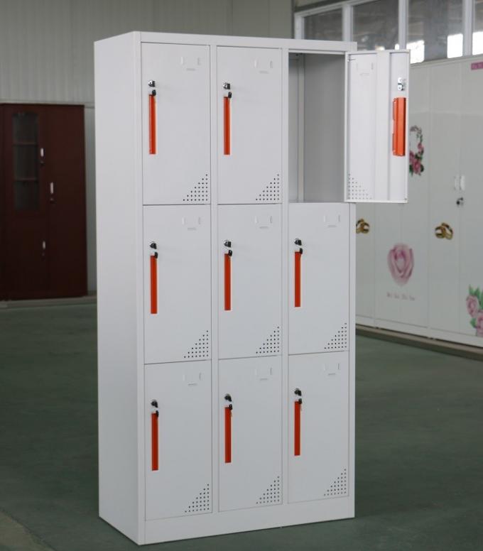 9 Door Cold Rolling Steel Office Lockers For Office / Hospital